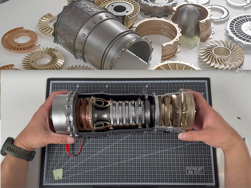 1/20 WS-15 Turbofan Engine Model Building Experience by Make it Scale ...
