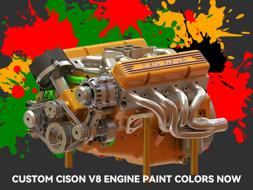 Custom Cison V8 Engine Paint Colors Now | Stirlingkit - Stirlingkit