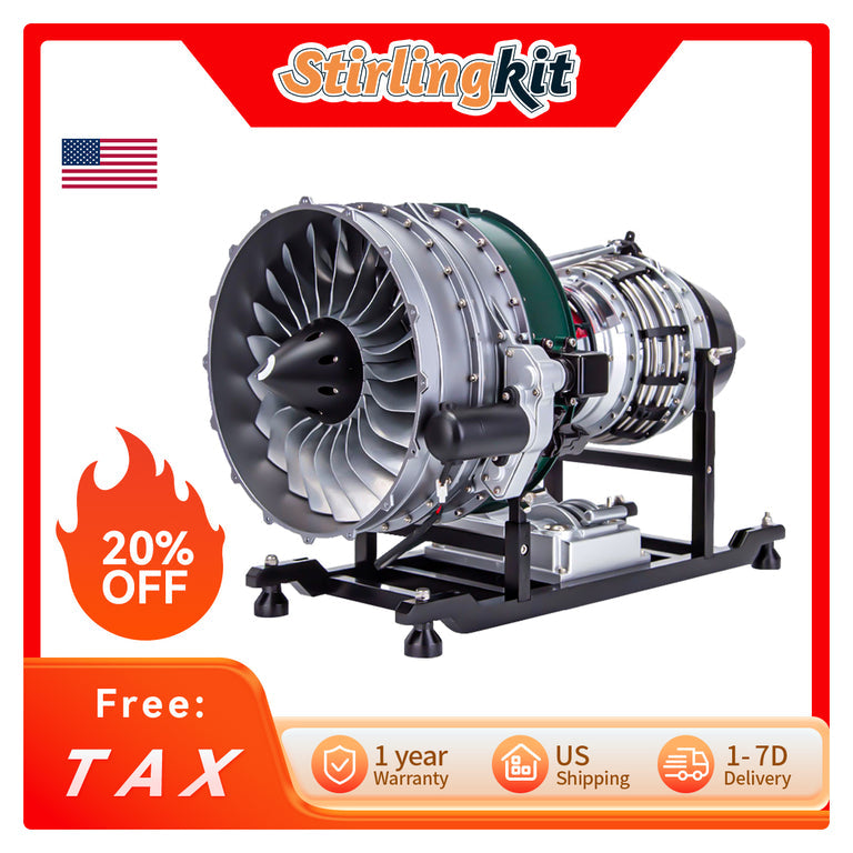 TECHING DIY Twin-spool Turbofan Engine Kits Assembly 1/10 Electric ...