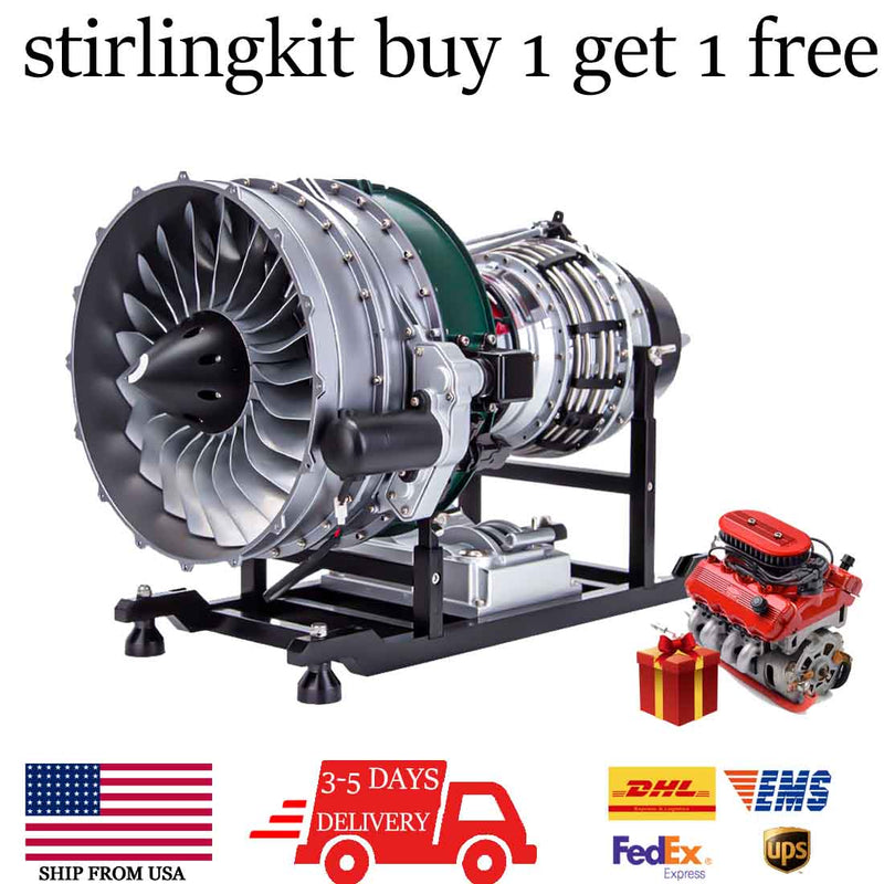 TECHING DIY Twin-spool Turbofan Engine Kits Assembly 1/10 Electric ...