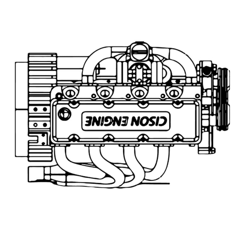 CISON L4-175 17.5cc Miniature OHV Four-cylinder Four-Stroke Engine Kits ...