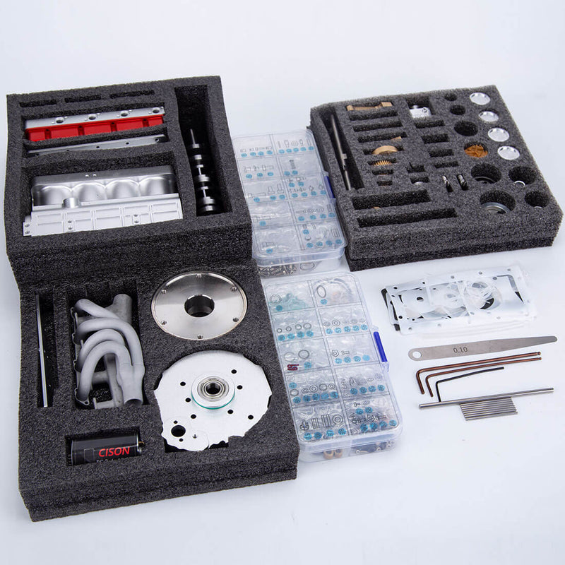 CISON L4-175 17.5cc Miniature OHV Four-cylinder Four-Stroke Engine Kits ...