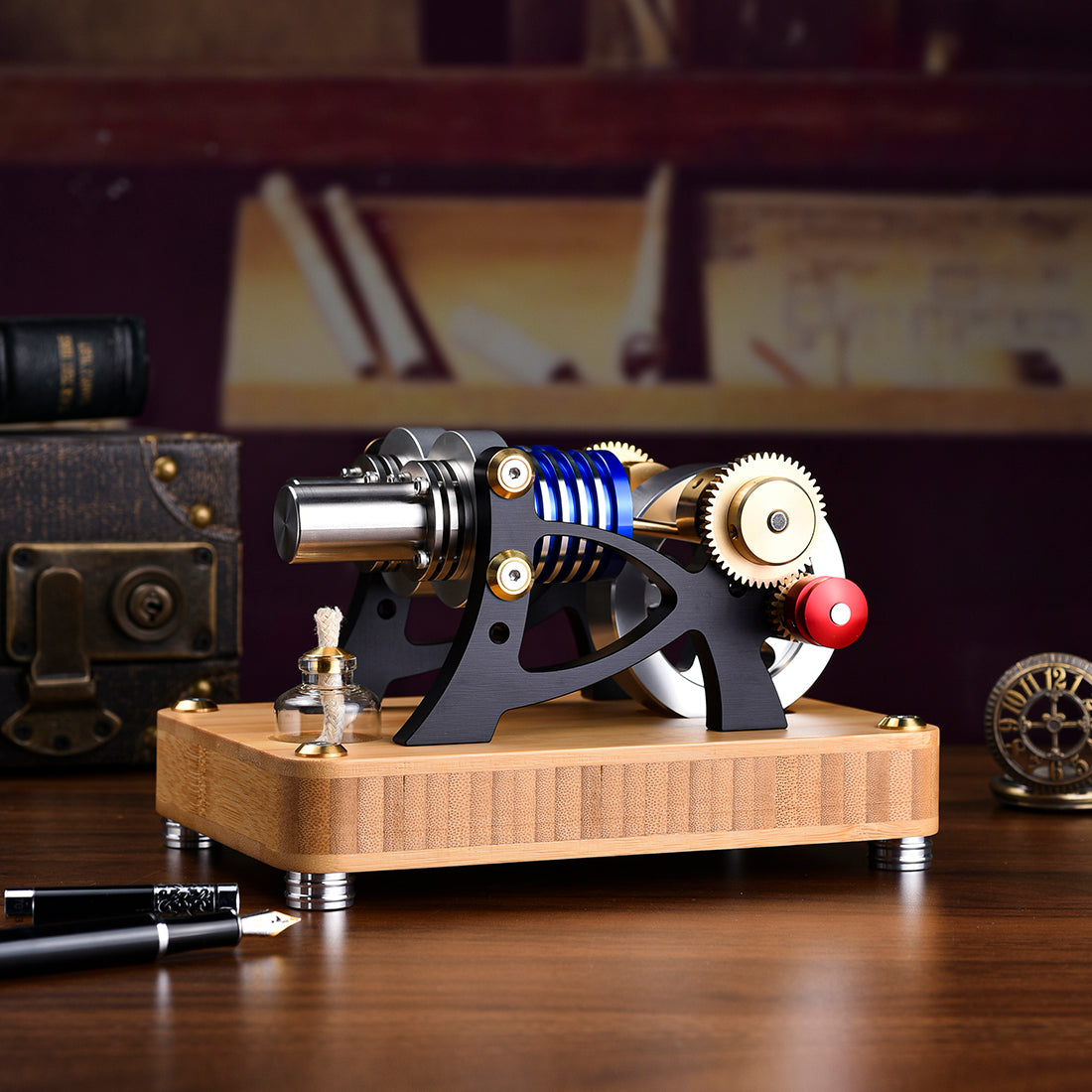 ENJOMOR Alpha Type Stirling Engine Twin-Cylinder Twin-Piston EC Engine ...