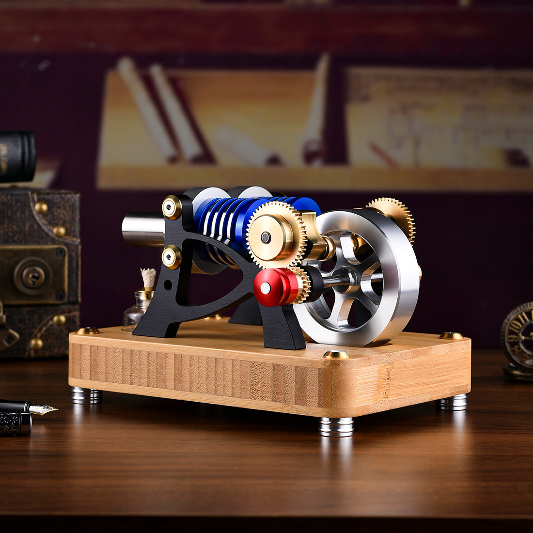 ENJOMOR Alpha Type Stirling Engine Twin-Cylinder Twin-Piston EC Engine ...