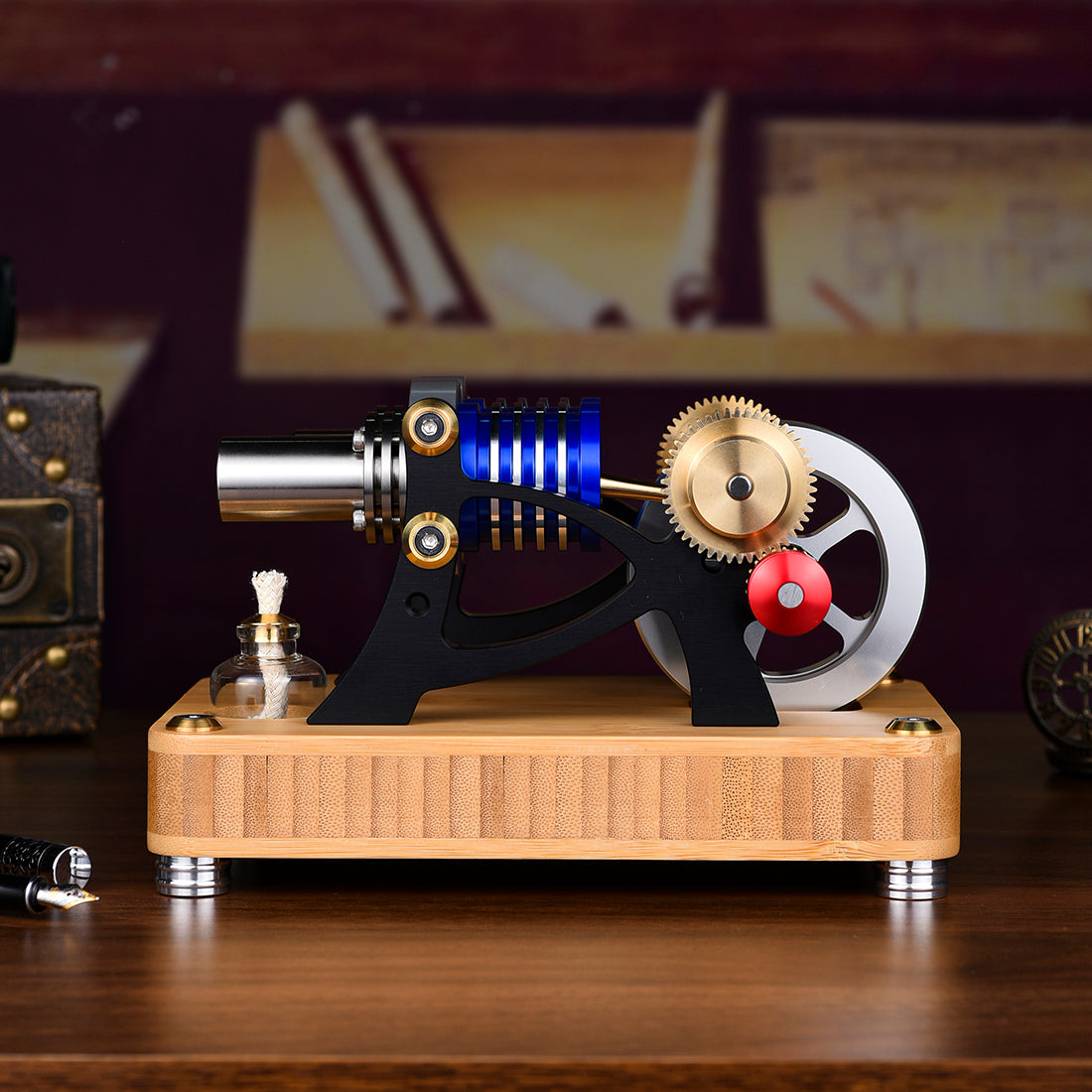 ENJOMOR Alpha Type Stirling Engine Twin-Cylinder Twin-Piston EC Engine ...