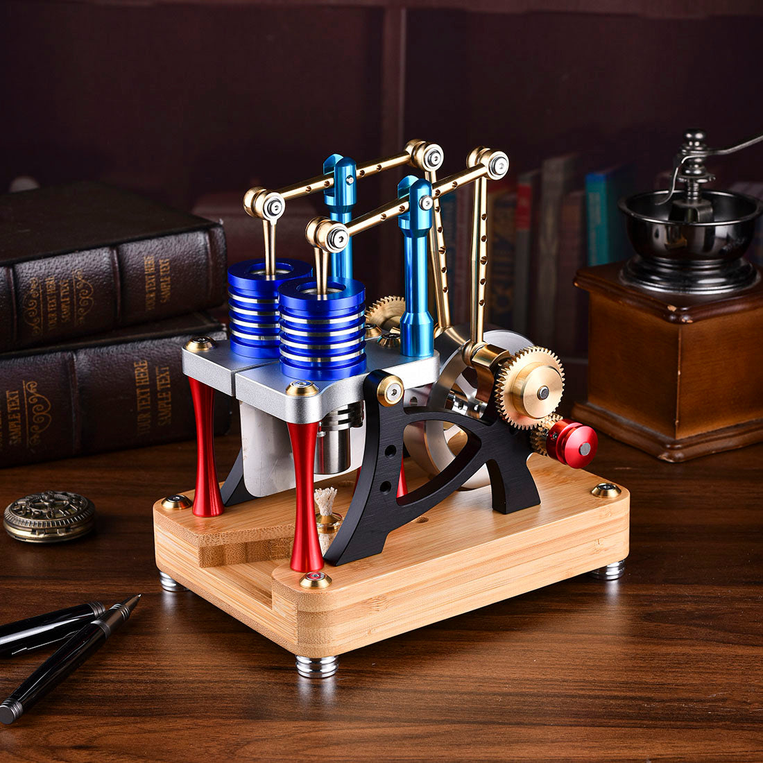 ENJOMOR Hot Air Alpha-Type Walking Beam Stirling Engine - Stirlingkit