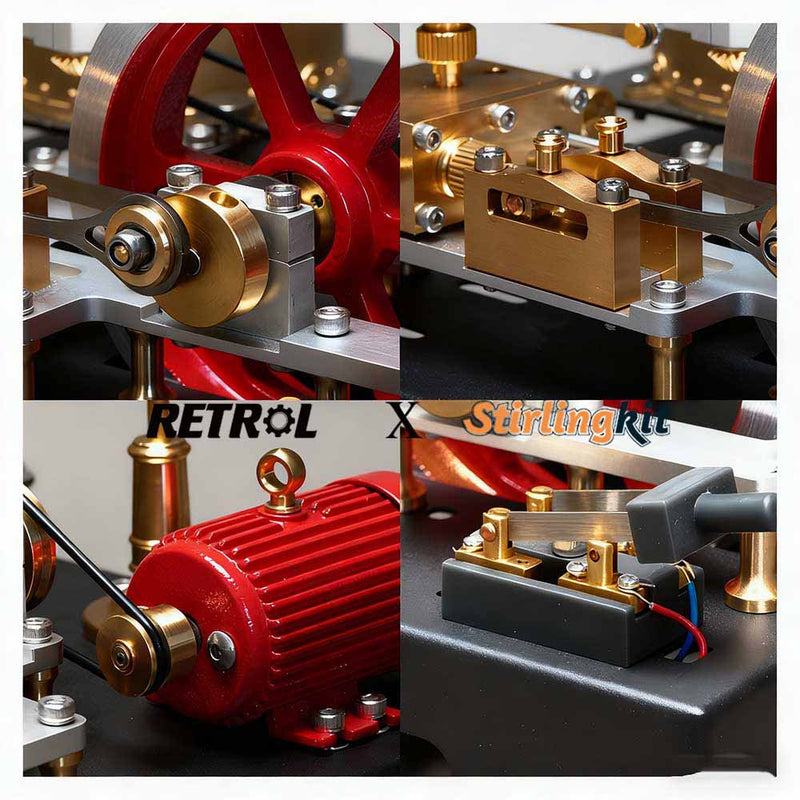 RETROL SE-03 Stationary Steam Mill Engine and Boiler DIY Model Kits ...