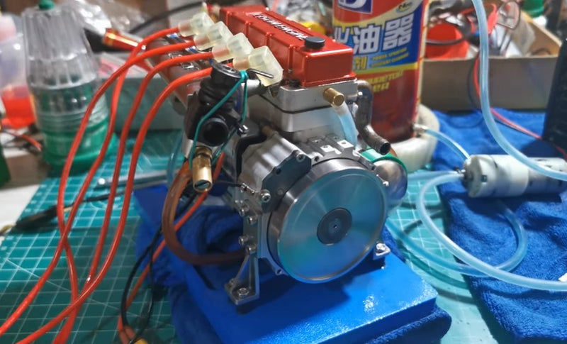 CISON L4-175 17.5cc Miniature OHV Four-cylinder Four-Stroke Engine Kits ...