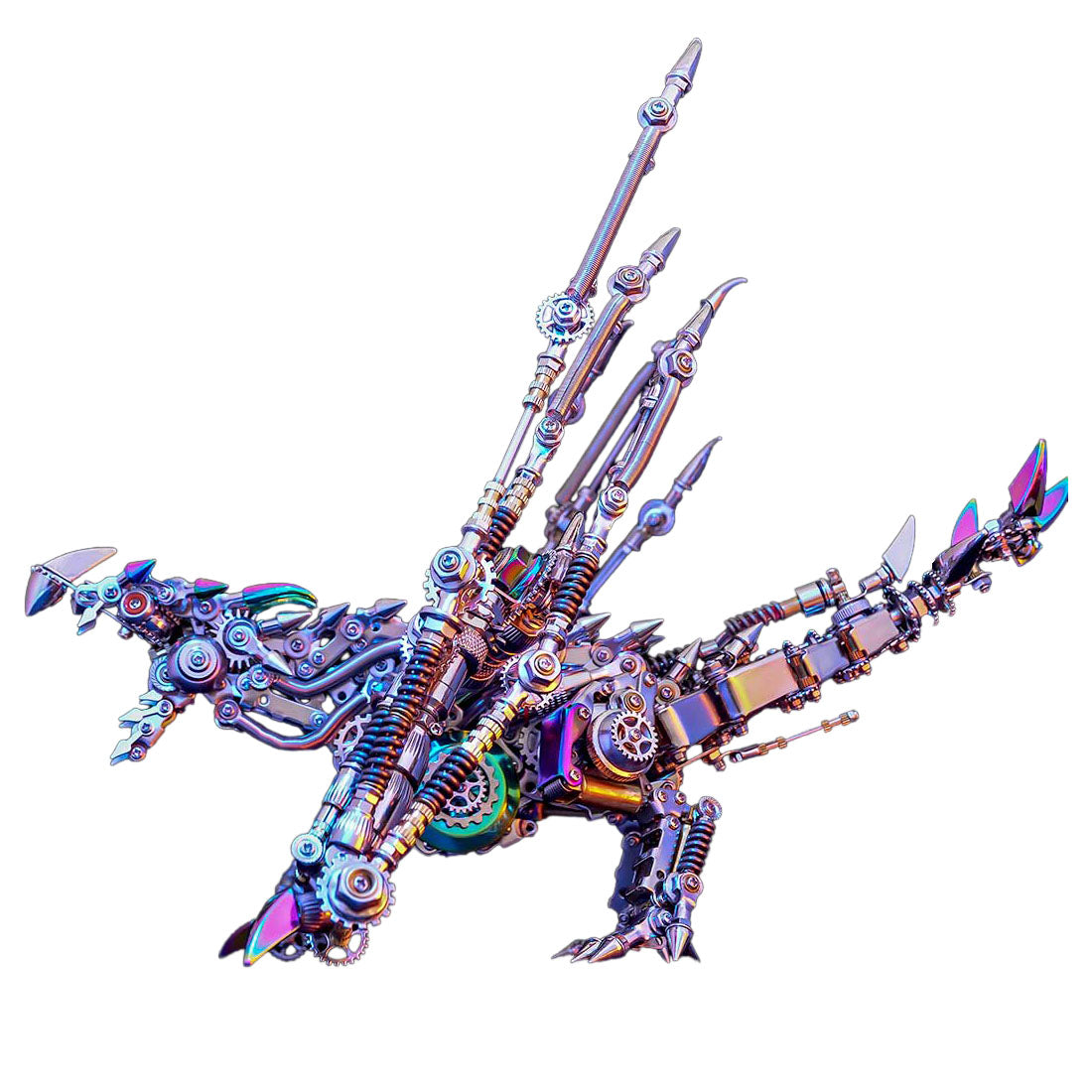 Punk Style Dragon Model with Skeleton Wings 3D DIY Metal Model Kits ...