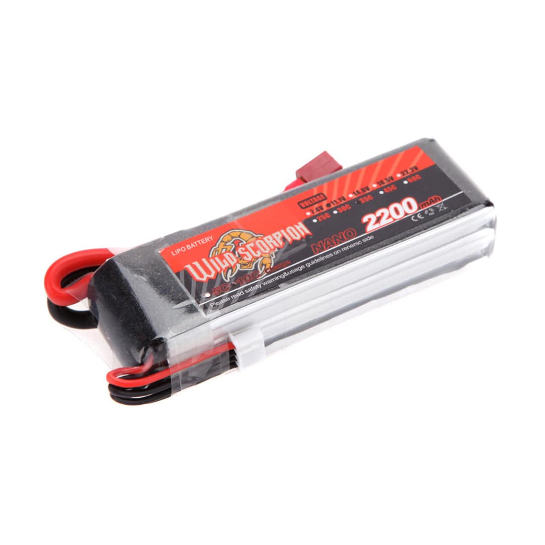 11.1V 2200mAh 30C 3S T-plug Battery for RC Boat and Car Methanol Engine ...