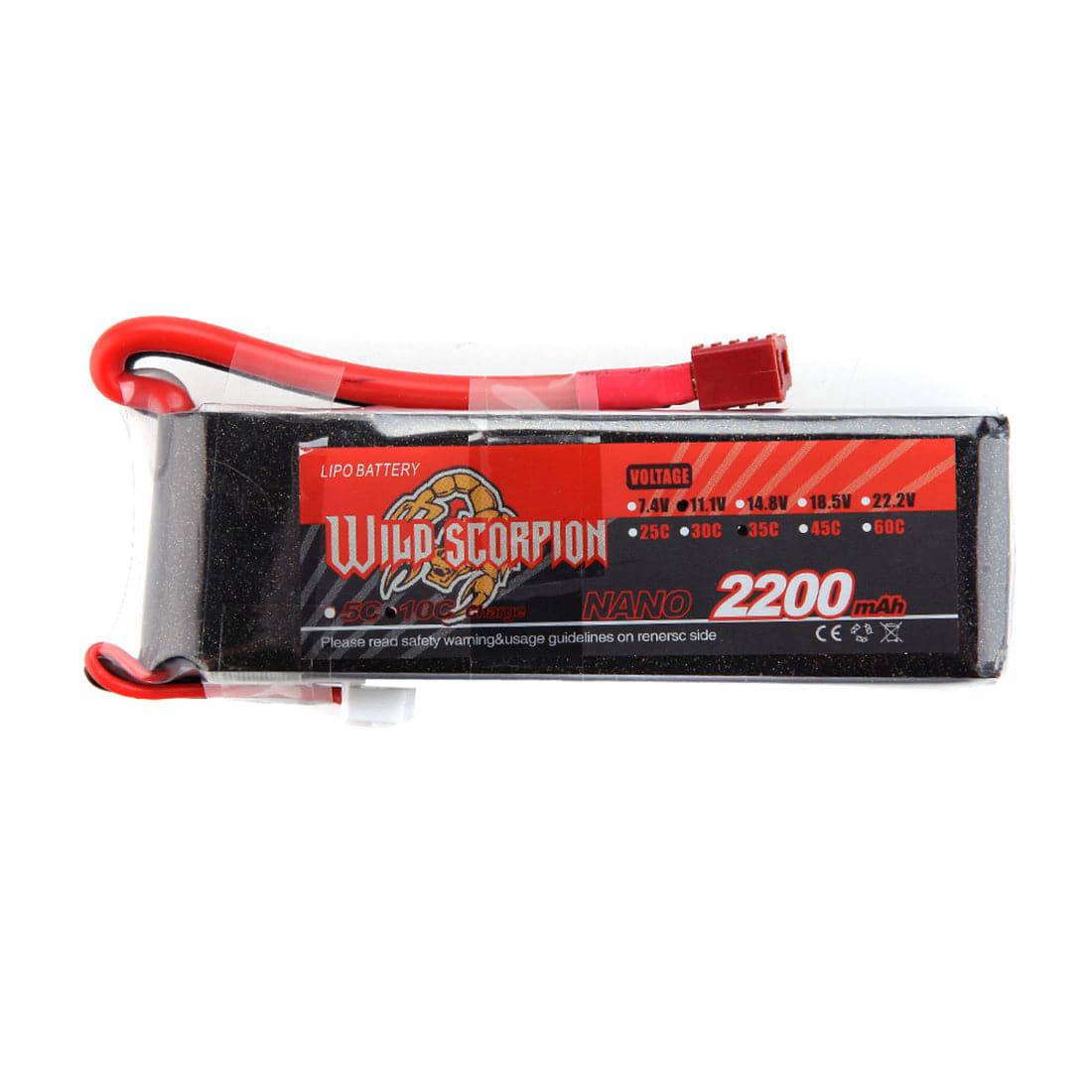 11.1V 2200mAh 30C 3S T-plug Battery for RC Boat and Car Methanol Engine ...