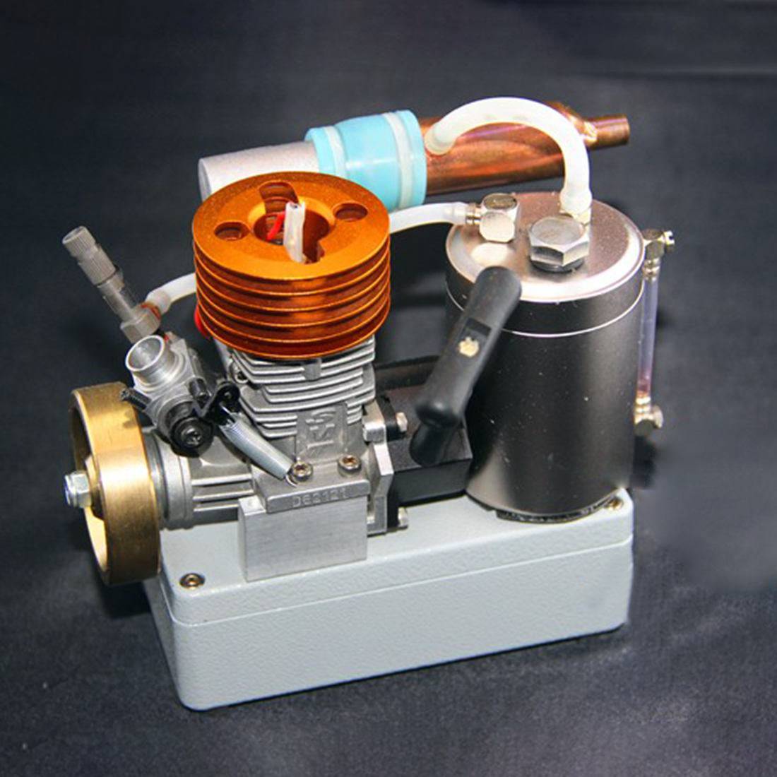 18 Grade Methanol Engine Brass Flywheel Straight Exhaust Pipe Engine ...