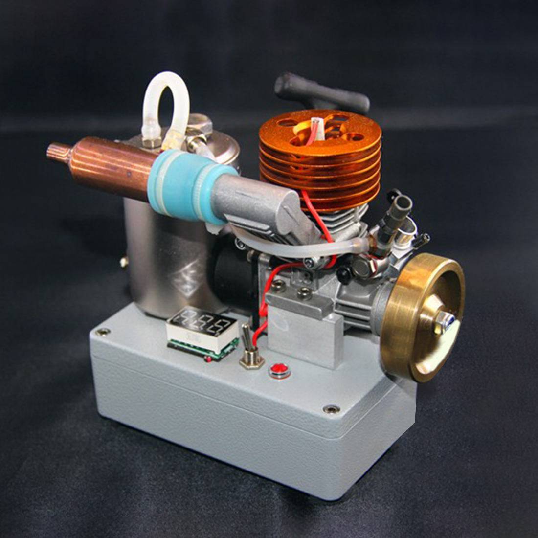 18 Grade Methanol Engine Brass Flywheel Straight Exhaust Pipe Engine ...
