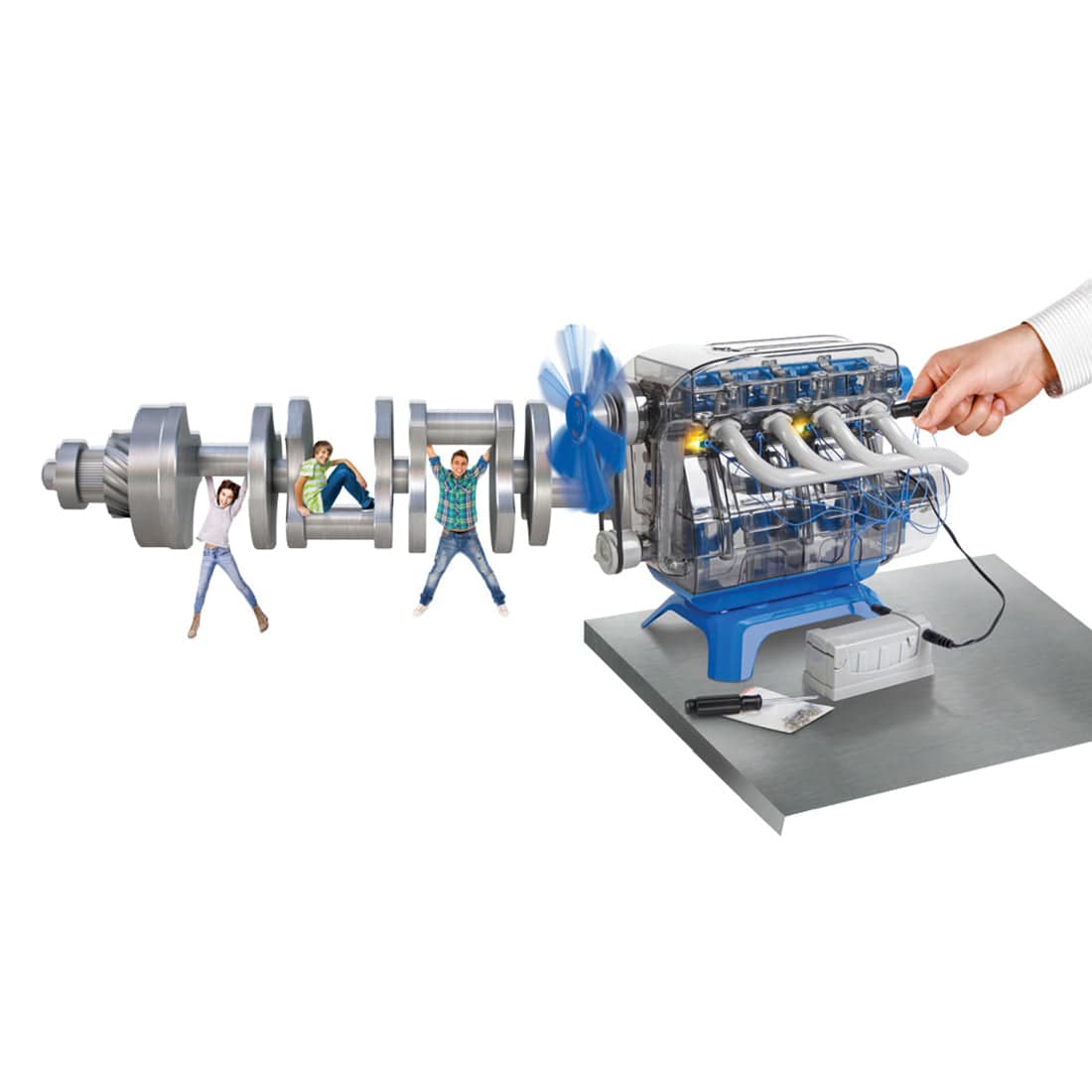 DIY Model Engine Kit Toy Mechanic Four Cycle Internal Combustion ...