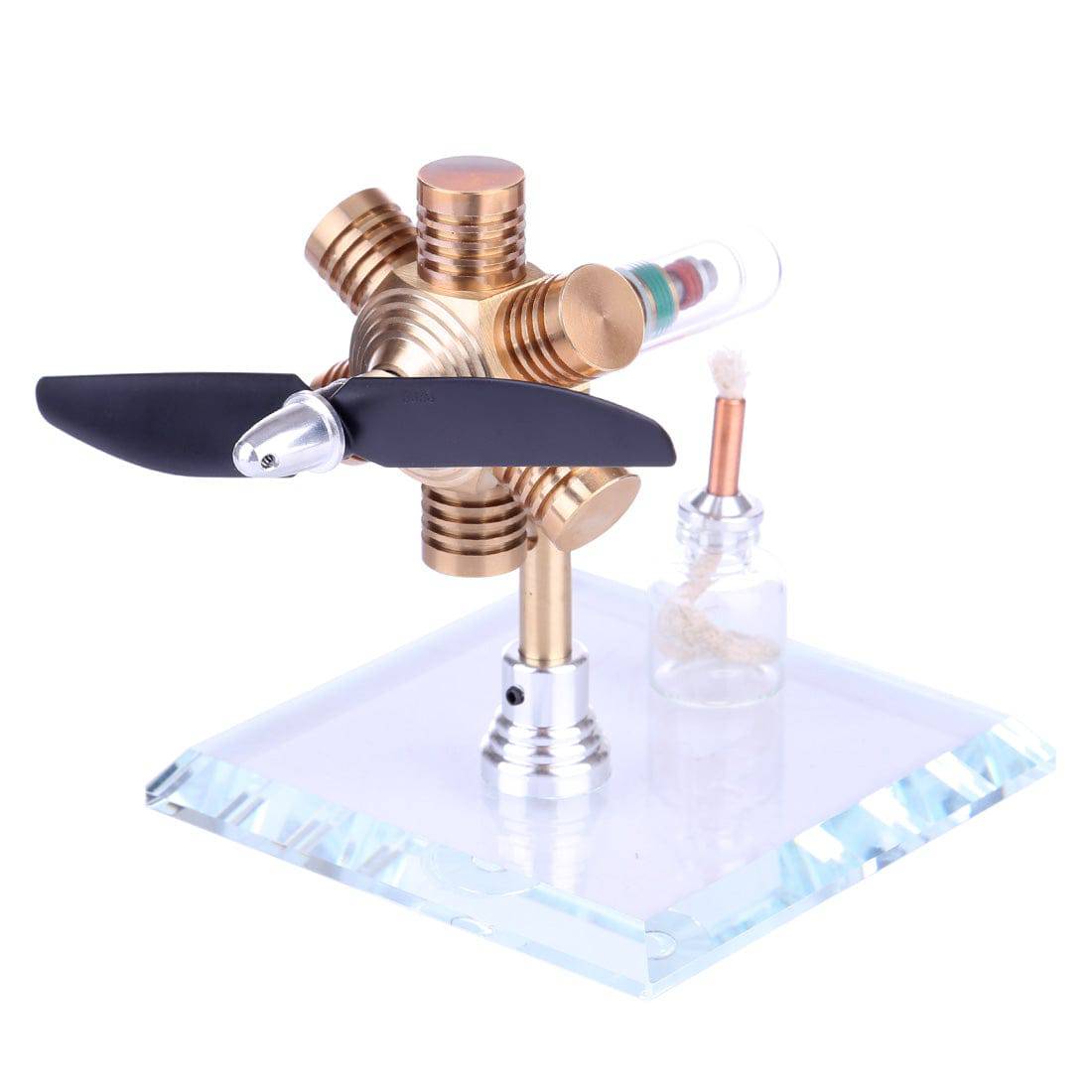 Stirling Engine Kit Propeller Rotating Motor Model Steam Heat Generator ...