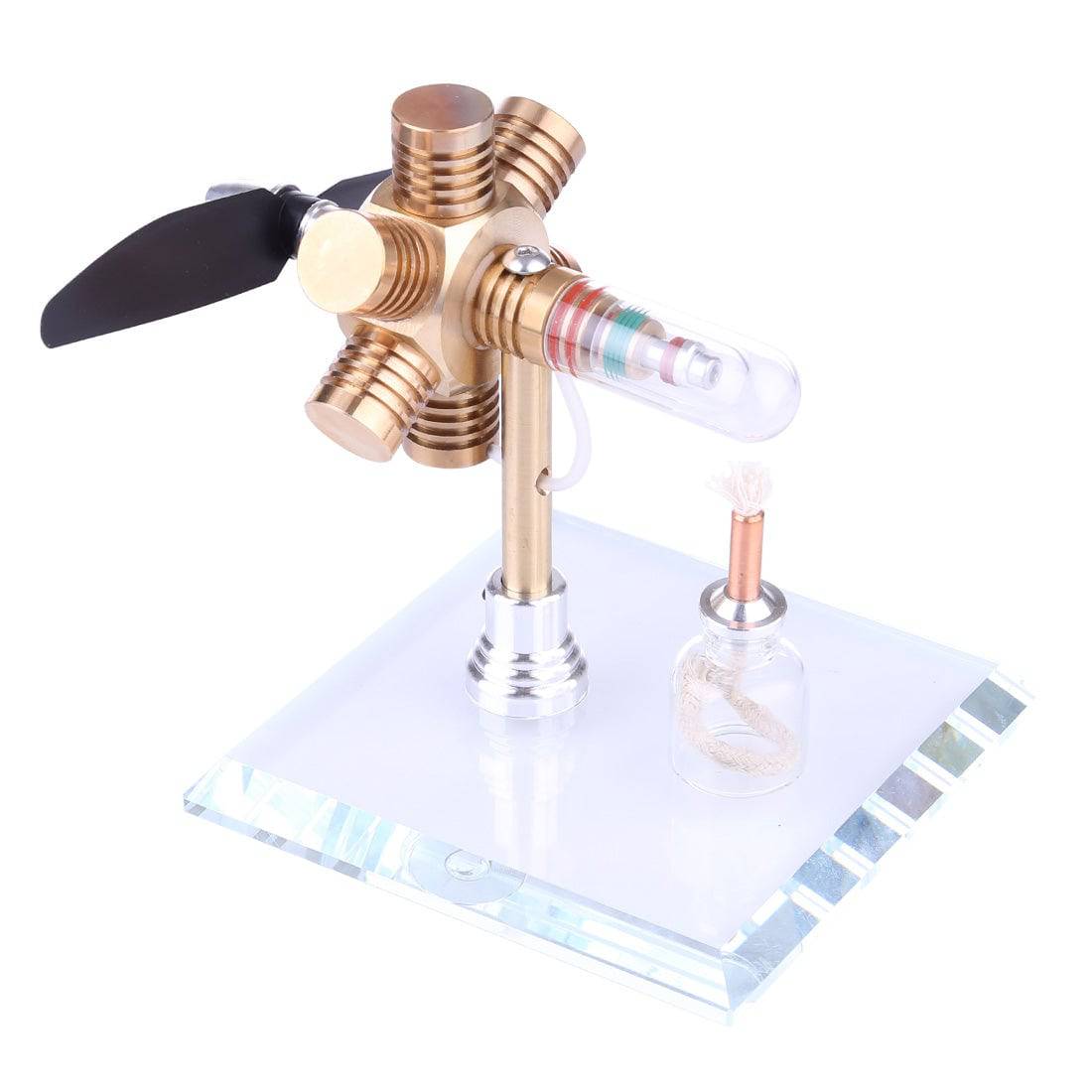 Stirling Engine Kit Propeller Rotating Motor Model Steam Heat Generator ...