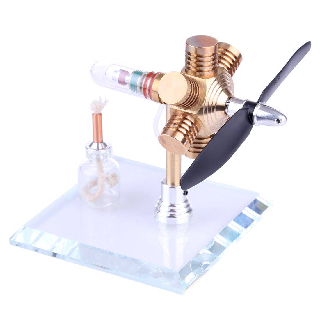 Stirling Engine Kit Propeller Rotating Motor Model Steam Heat Generator ...
