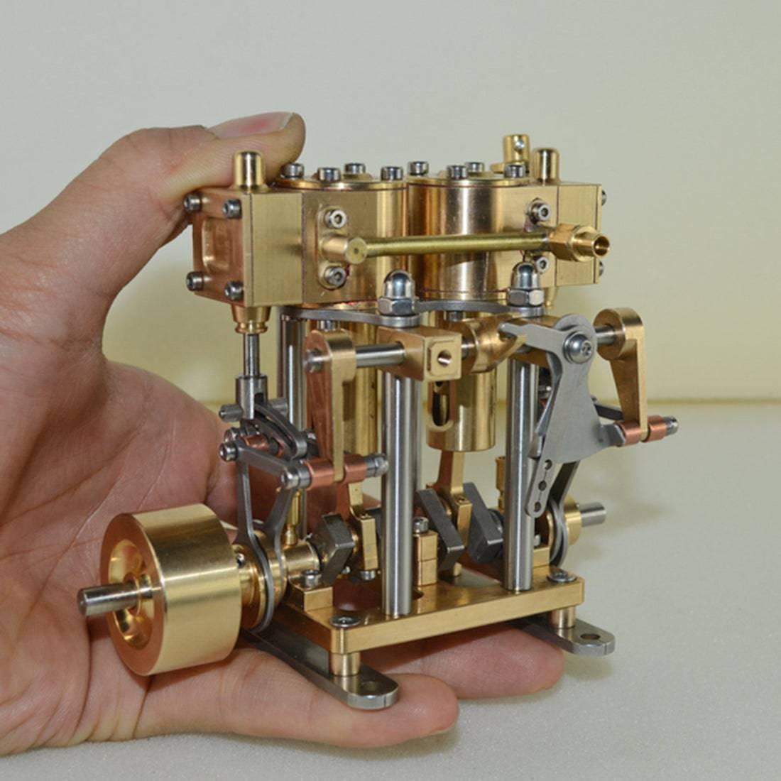 Two Cylinder Reciprocating Steam Engine Model Mini Brass Double ...