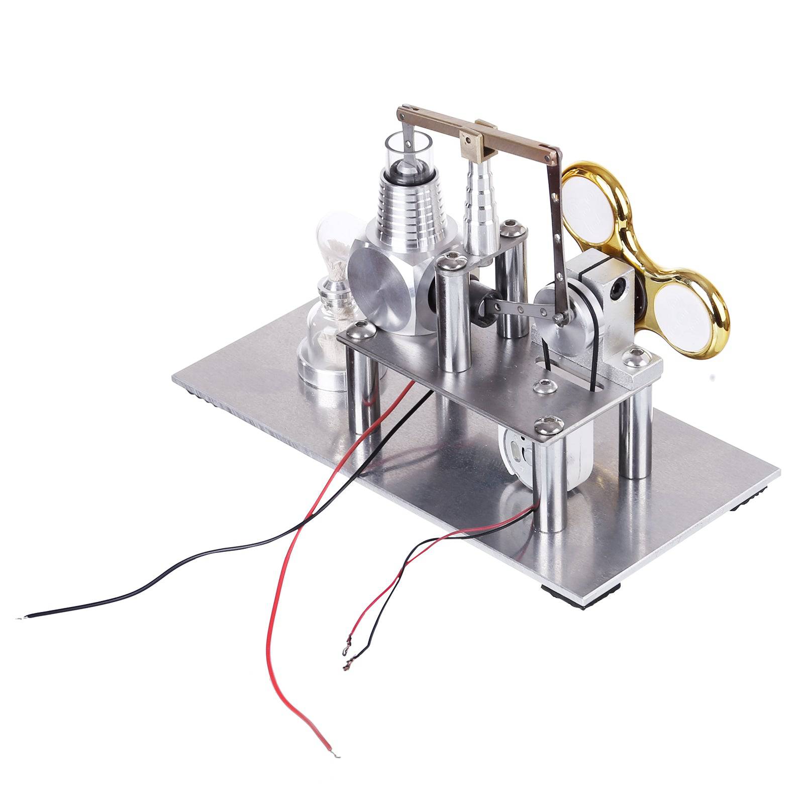 Balance Type Hot Air V2 Stirling Engine Generator with Luminous ...