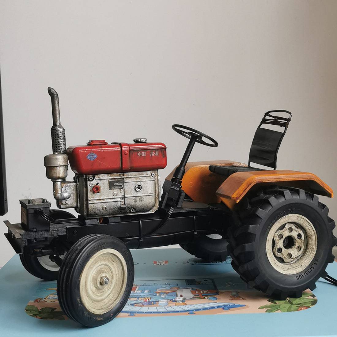 2.4G RC Electric 4×2 Vintage Tractor Truck Model Farm Toys Scale 1:10 ...
