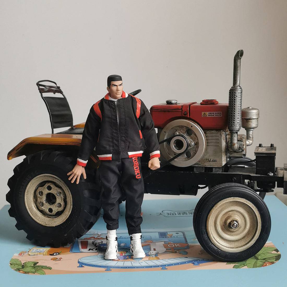 2.4G RC Electric 4×2 Vintage Tractor Truck Model Farm Toys Scale 1:10 ...