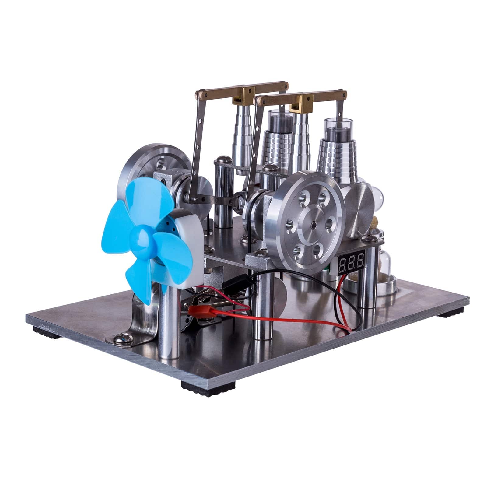 2 Cylinders Hot Air Balance Type Generator Stirling Engine Model with ...