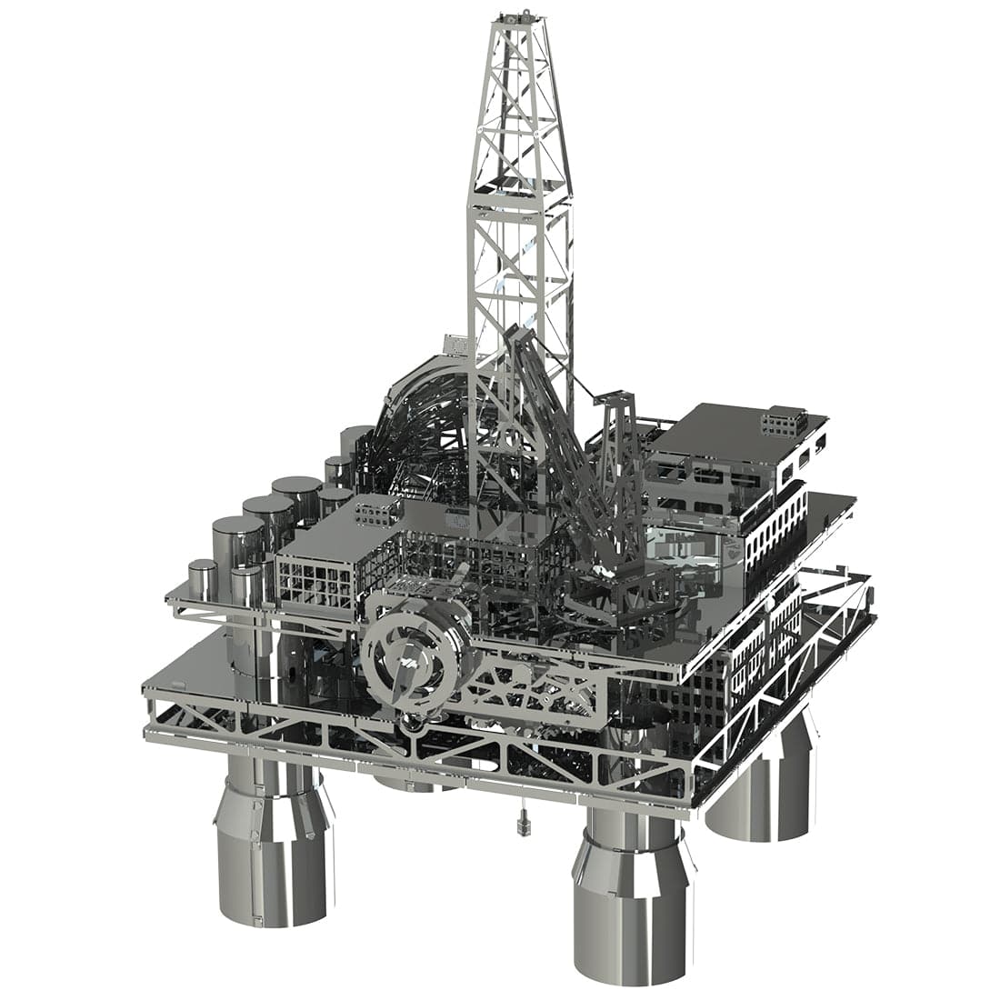 250PCS Offshore Platform 3D DIY Metal Model Building Kit - Stirlingkit