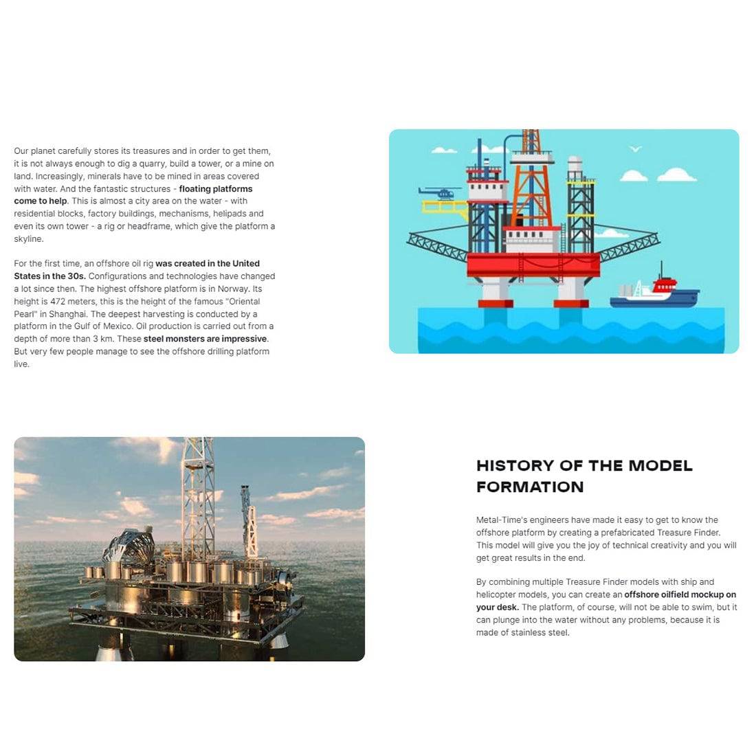 250PCS Offshore Platform 3D DIY Metal Model Building Kit - Stirlingkit