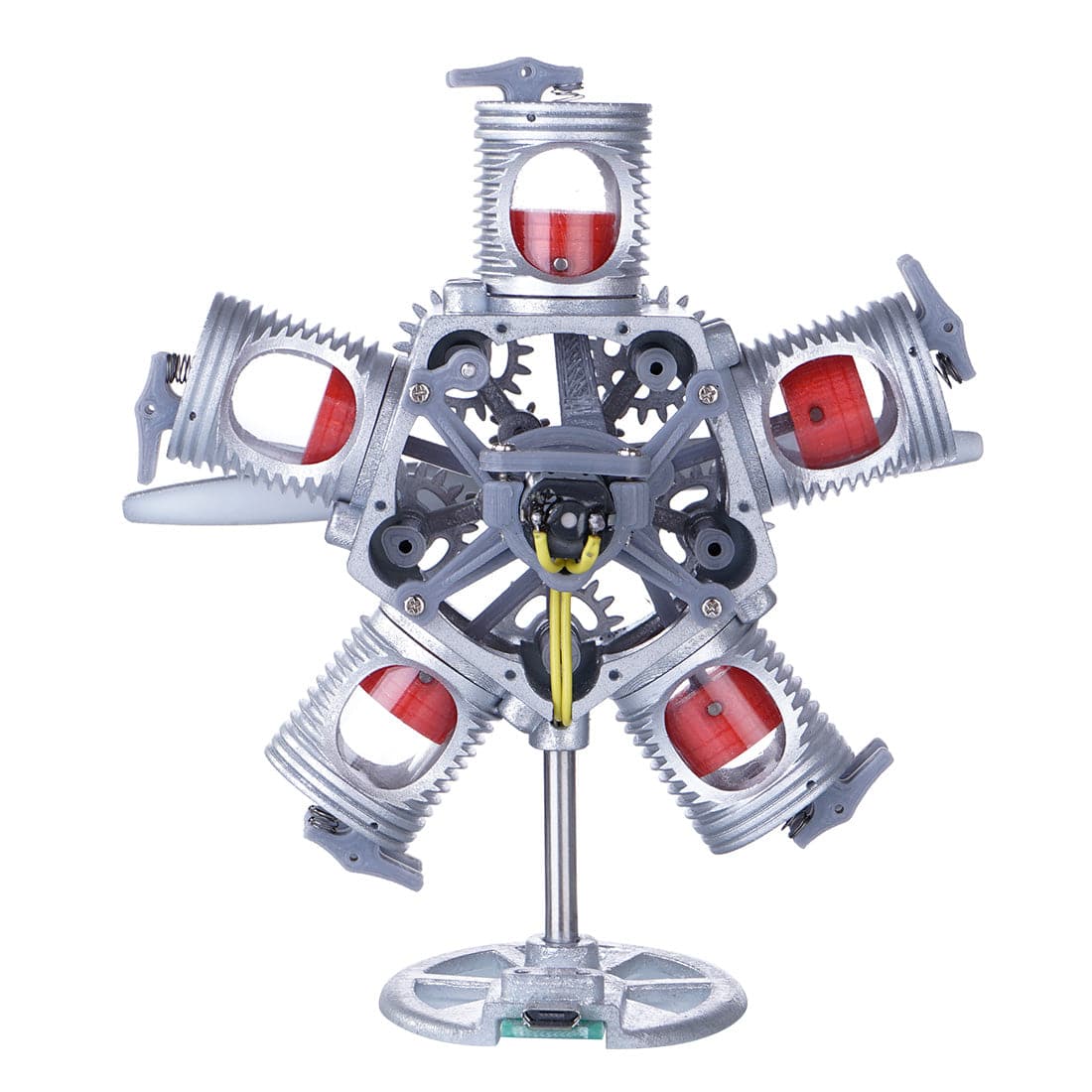3D Printed Radial Engine Model 5V 5-Cylinder Motor USB Model Star ...