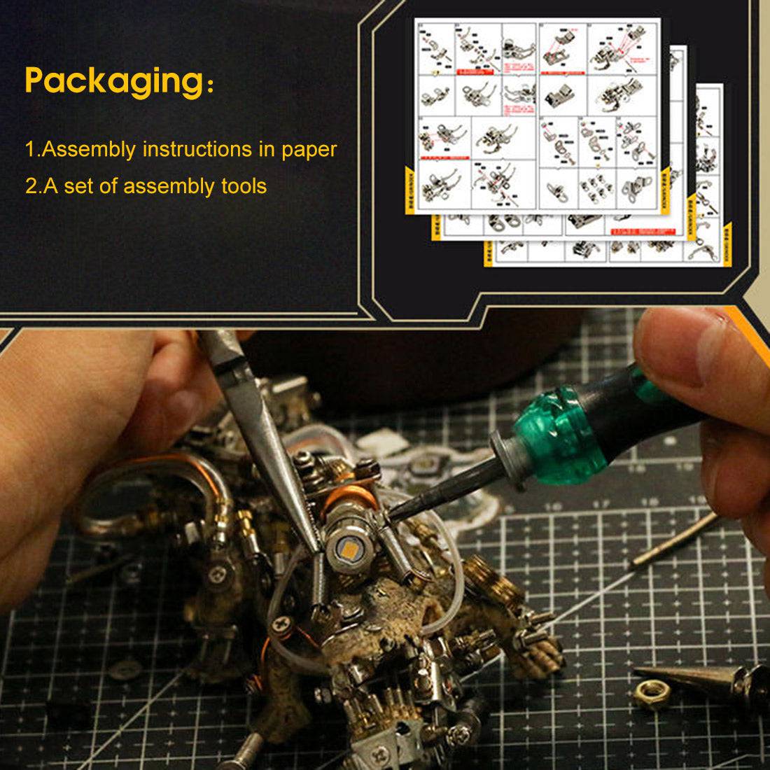 547PCS+ DIY Mechanical Variation Crocodile Desktop Decoration Exquisite ...