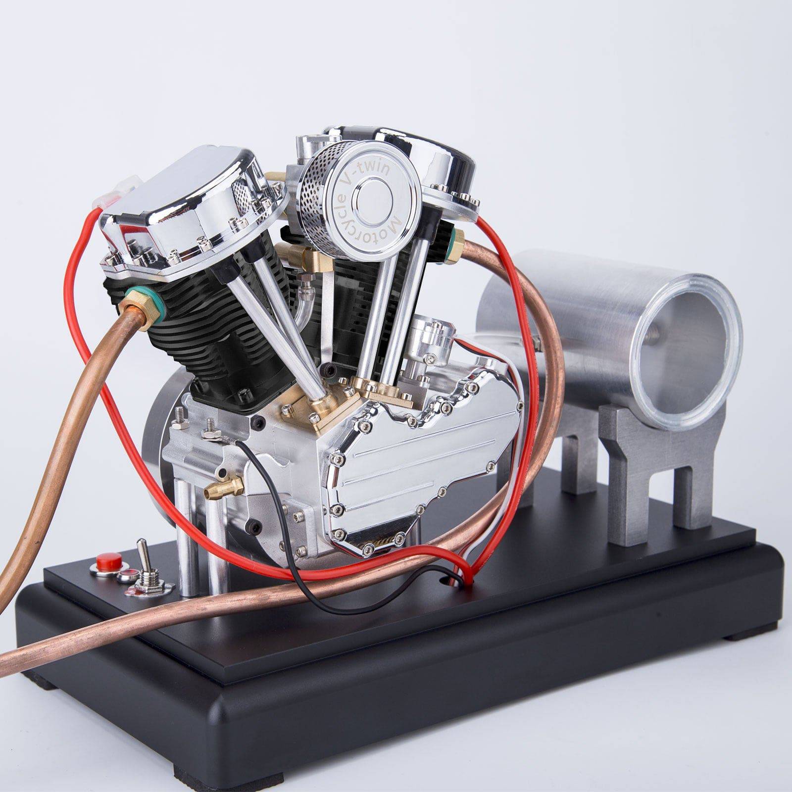 CISON FG-VT9 9cc V2 V Twin Model Engine with Air Filter Base Tank Set ...