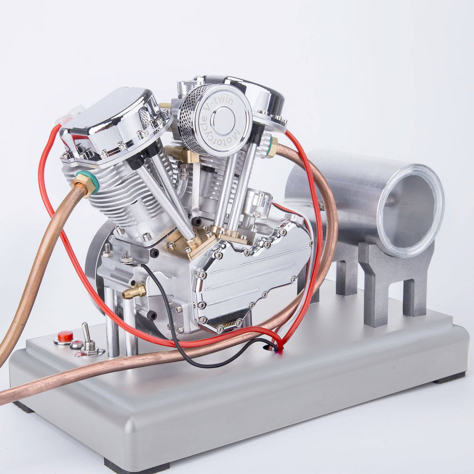 CISON FG-VT9 9cc V2 V Twin Model Engine with Air Filter Base Tank Set ...