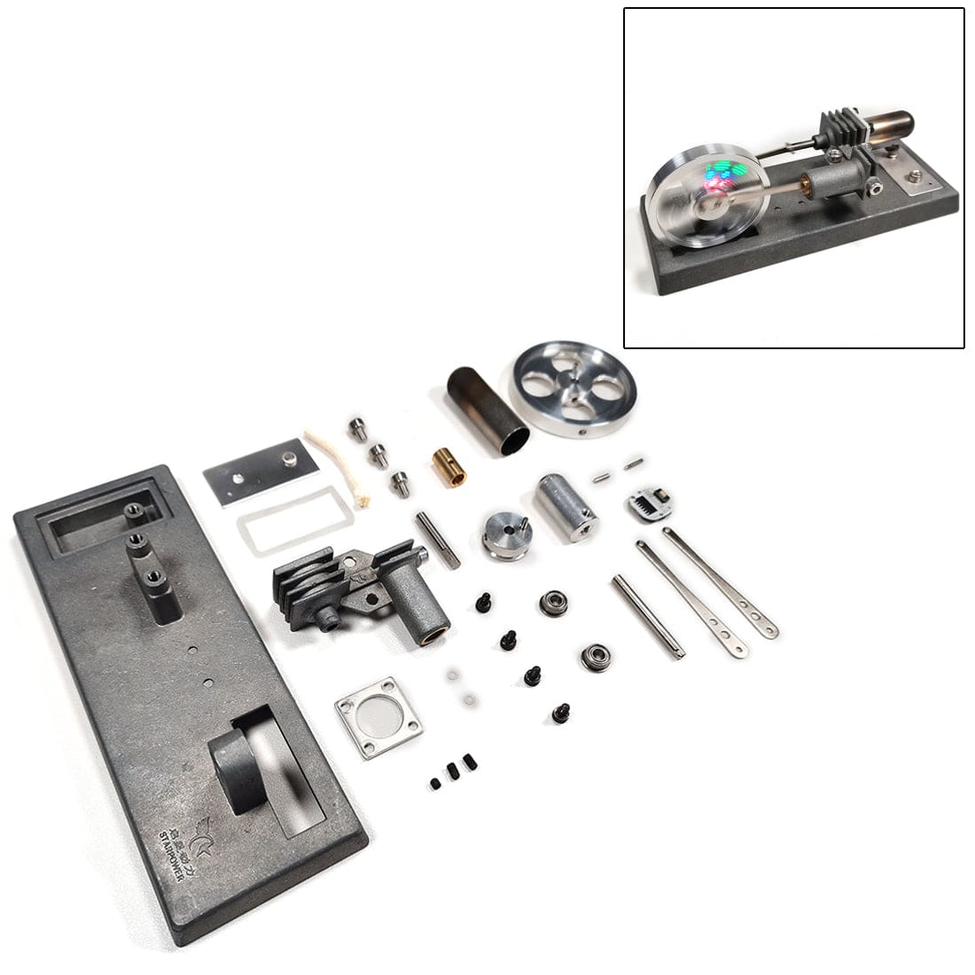 Custom Assembly γ-Type DIY Luminous Flywheel Stirling Engine Kit ...