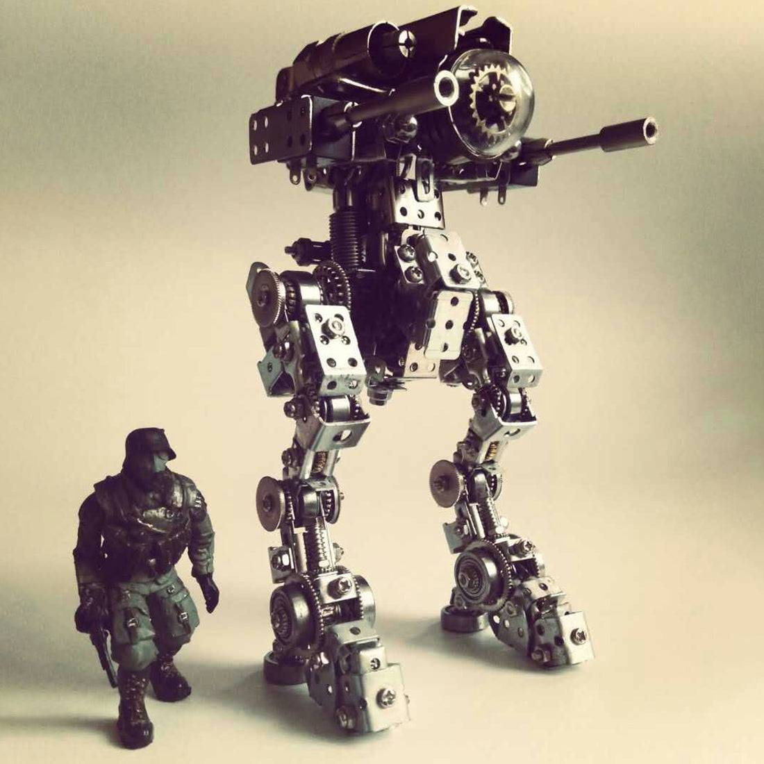 DIY Metal Mechanical Robot Assembly Model Home Decoration Ornaments ...