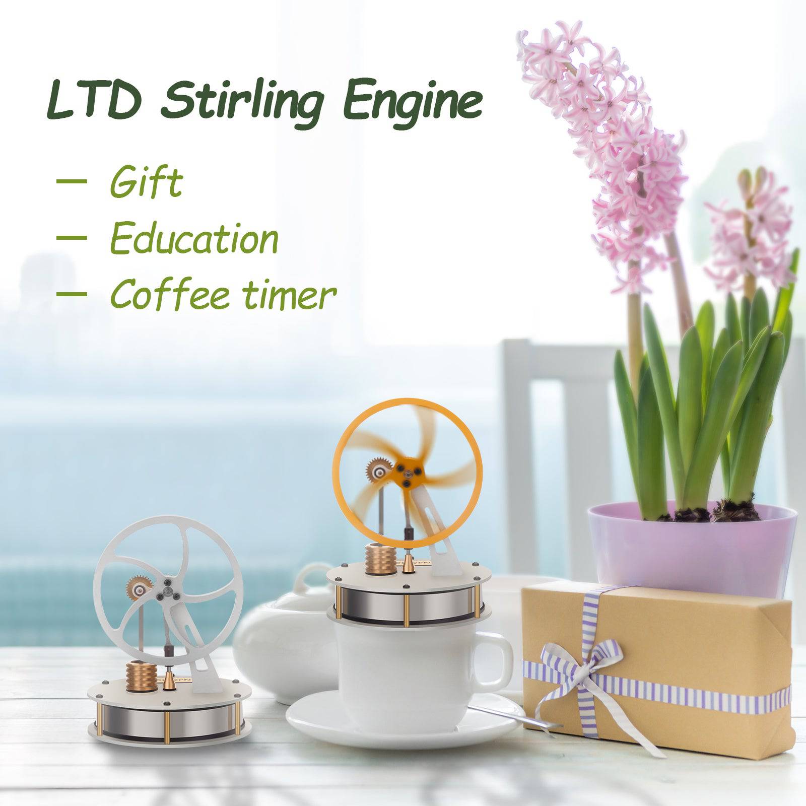 ENJOMOR Gamma Type Low Temperature Stirling Engine Coffee Engine ...