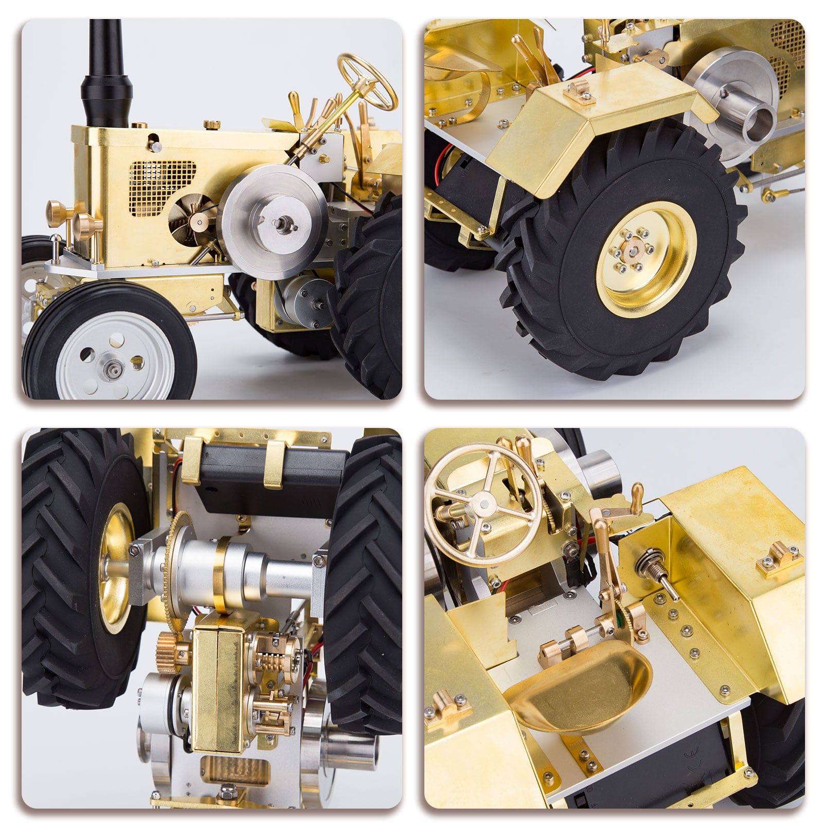 Gas-Powered Agricultural Farm Tractor Model with 1.6CC Mini Horizontal ...