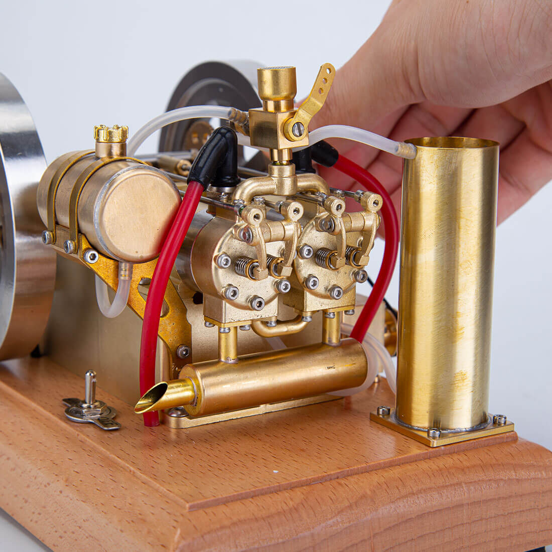 H76 5CC Horizontal Vintage Stationary Engine Twin-cylinder OHV Dual ...