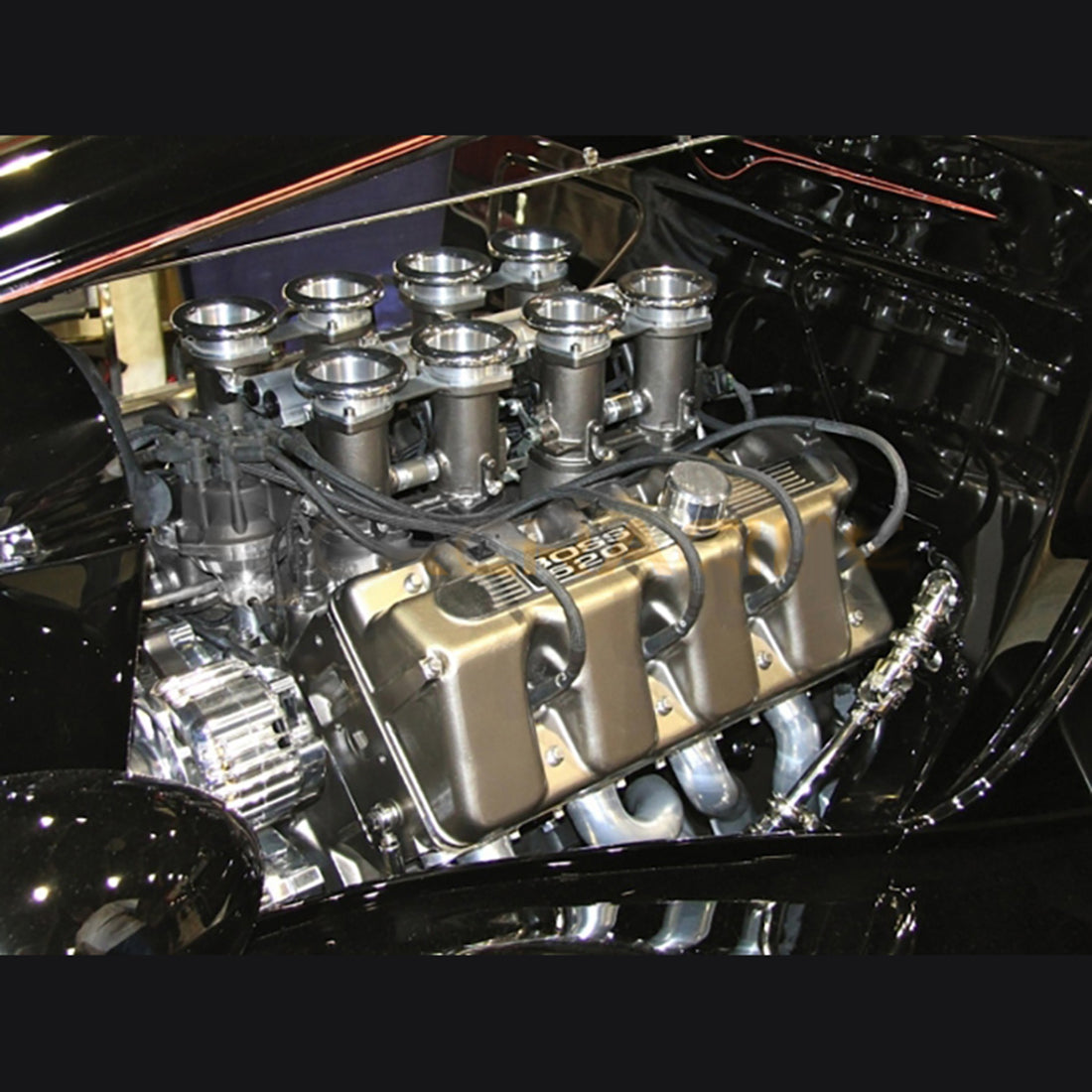 High Simulation V8 Engine Hood Fan Air Intake Motor Radiator kits for 1 ...