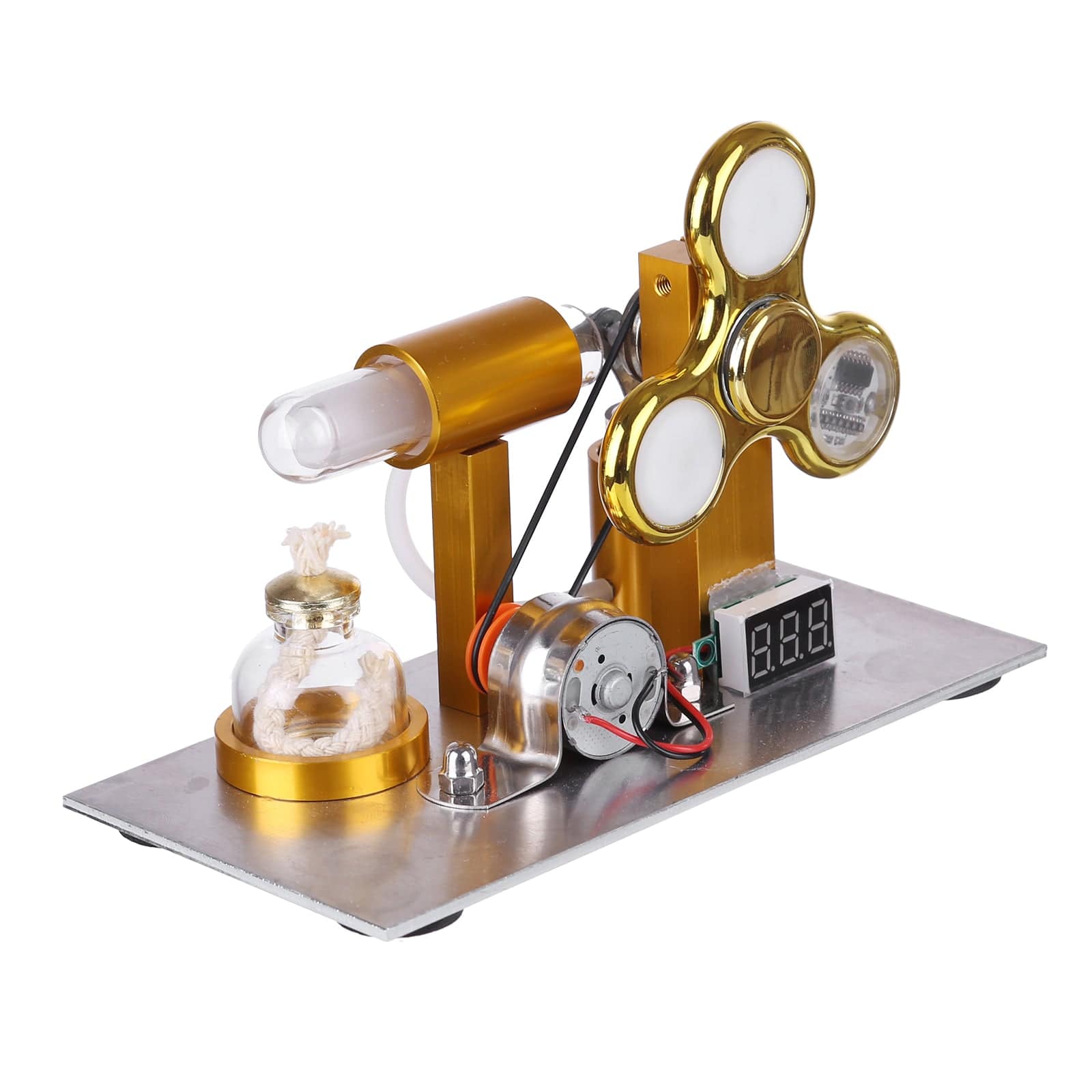 L Shape Led Bulb Golden Stirling Engine Custom Model with Voltage ...