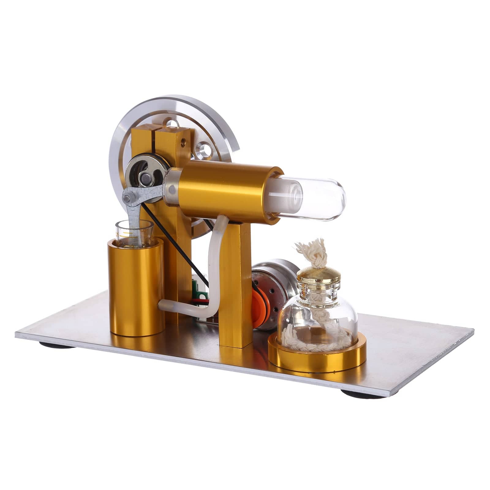 L-Shaped Customized Golden Led Stirling Engine Model with Voltage ...