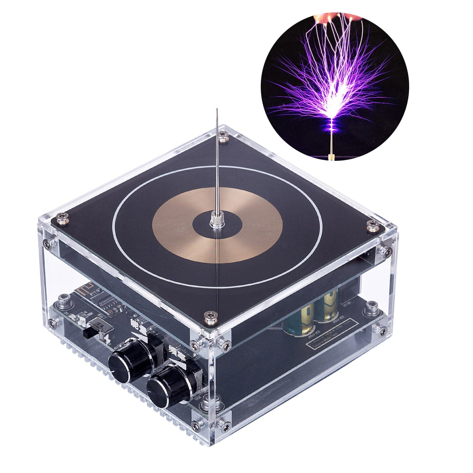 Vinyl Record Shape Bluetooth Musical Tesla Coil with Long Arc & Dual ...