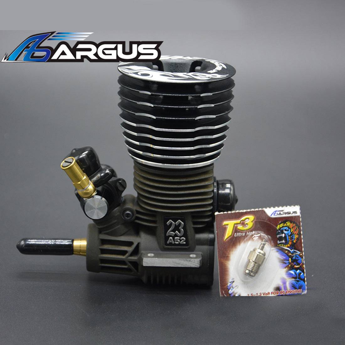 ARGUS-23 A52 .23 5+2P Methanol Engine for 1/8 Off-road Racing Vehicle ...