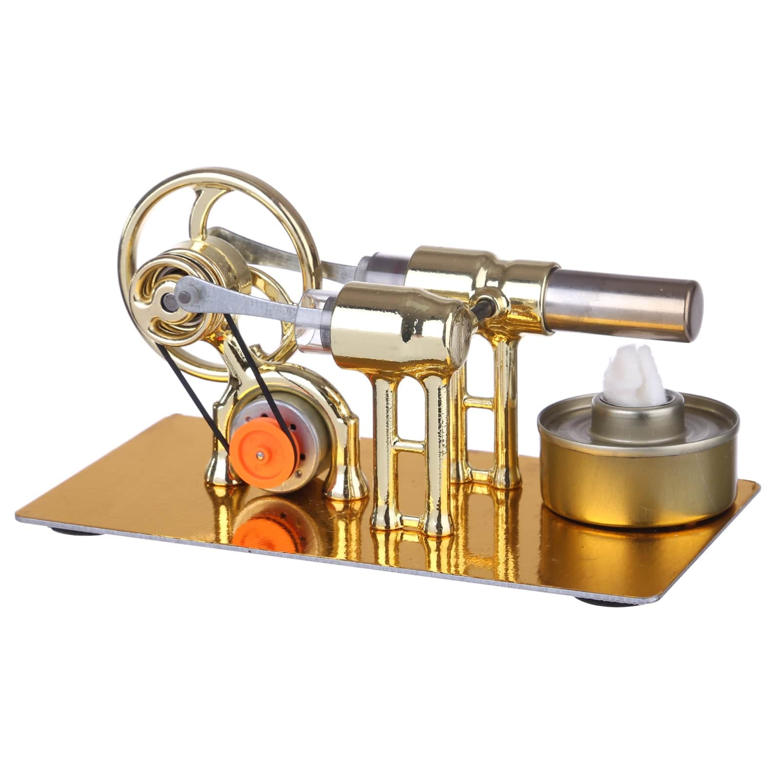 γ-Type Golden Single Cylinder Sterling Engine Generator Stirling Model ...